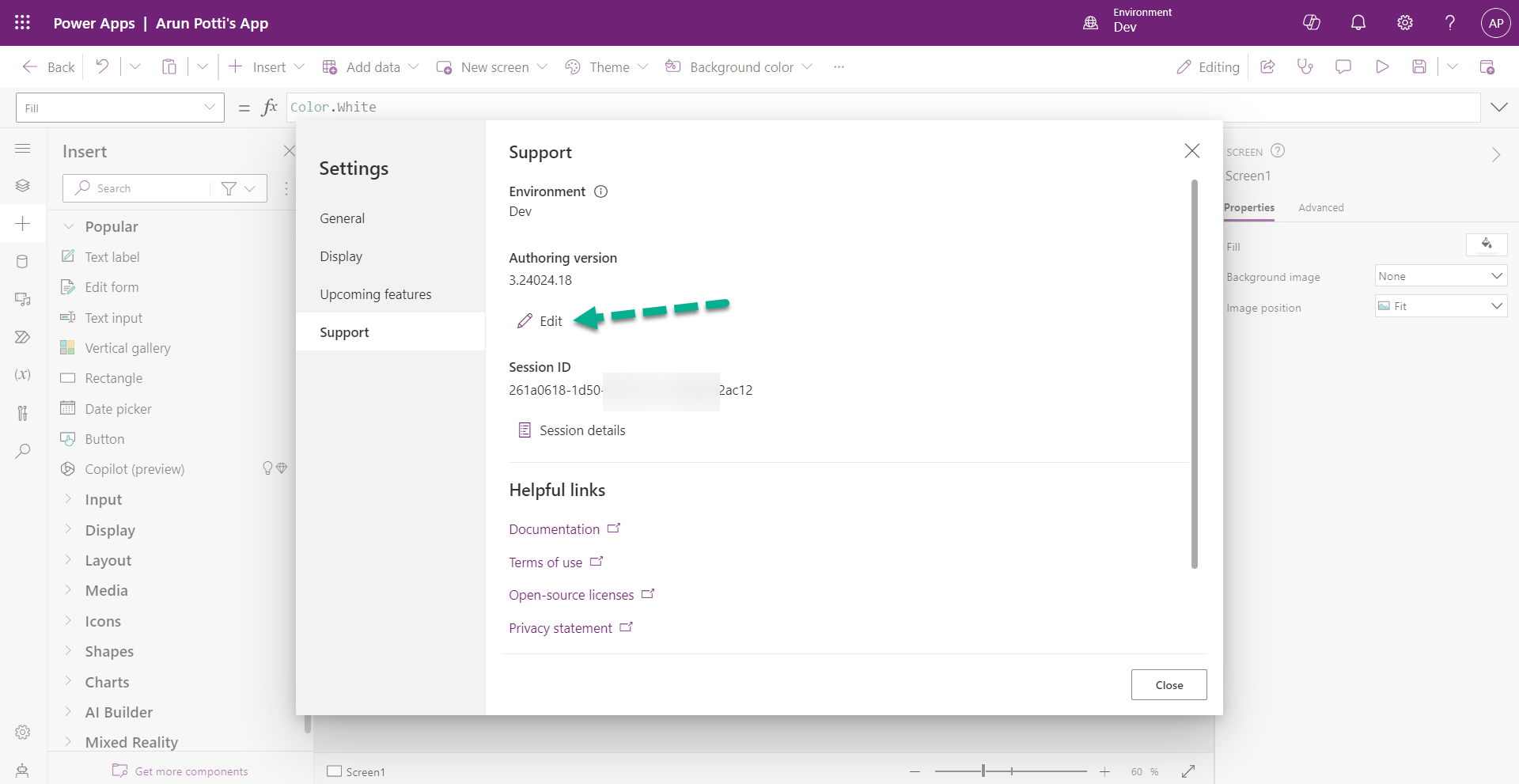 How to Enable Inline Actions feature in Microsoft Canvas Apps? - Power Community